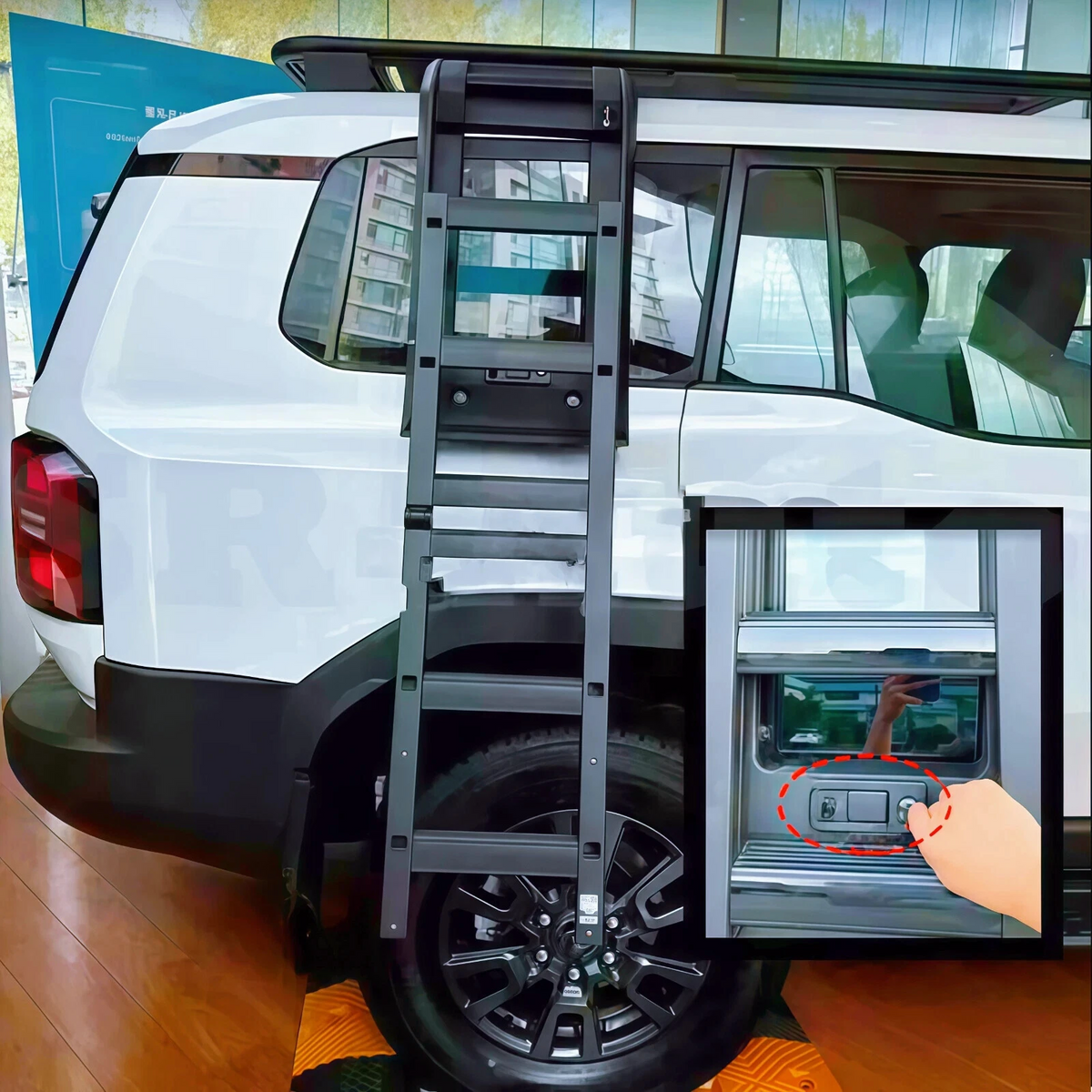 Window step ladder roof side ladder Toyota Land Cruiser Prado LC250 Car ...